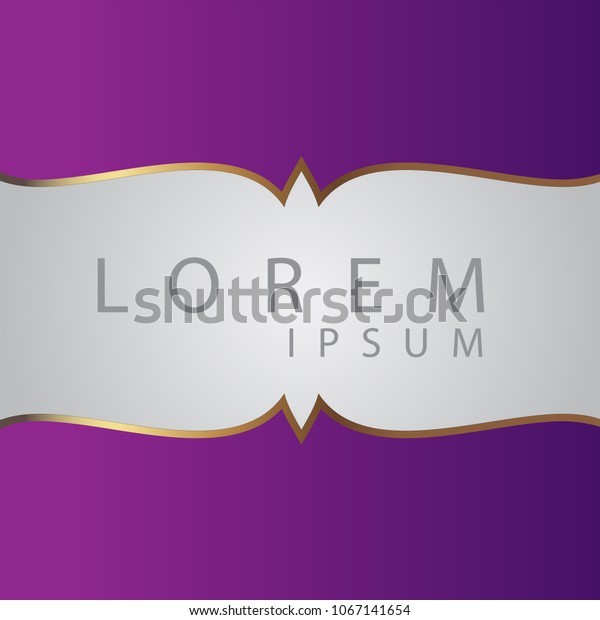 Gold Border Banner Title Template Background Stock Vector (Royalty Free ...