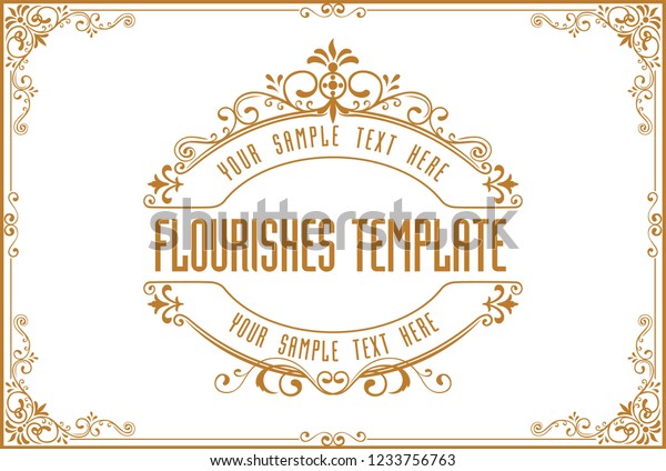 Gold Border Design Frame Photo Template Stock Vector (Royalty Free ...