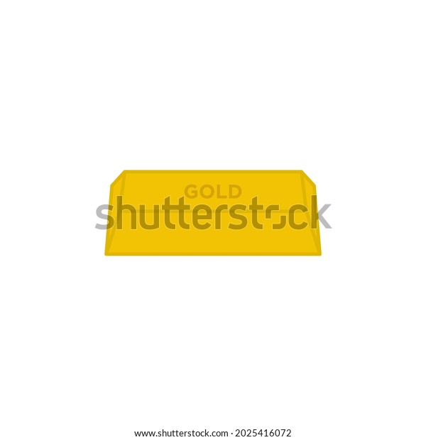 Gold Brick Icon Isolated On White Stock Vector (Royalty Free ...