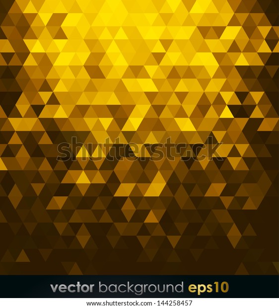 Gold Bright Background Triangle Shapes Stock Vector (Royalty Free ...