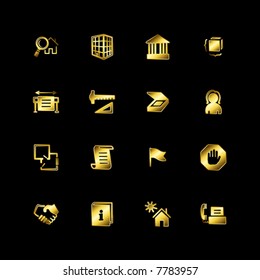 Gold Building Icons Stock Vector (Royalty Free) 7783957 | Shutterstock