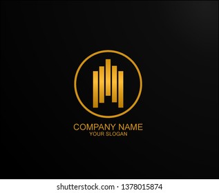 Gold Building Logo Stock Vector (Royalty Free) 1378015874 | Shutterstock