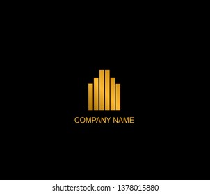 Golden Building Home Logo Stock Vector Stock Vector (Royalty Free ...