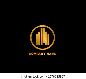 Gold Building Logo Stock Vector (Royalty Free) 1378015874 | Shutterstock