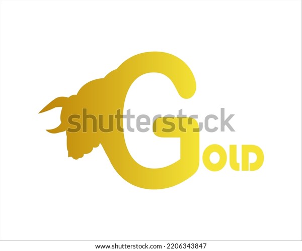 Gold Bull Logo Vector Can Be Stock Vector (Royalty Free) 2206343847 ...