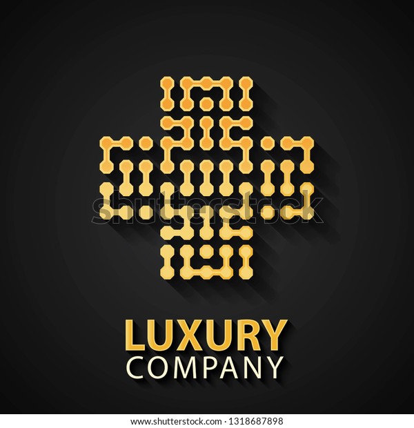 Gold Business Logo Stock Vector (Royalty Free) 1318687898 | Shutterstock