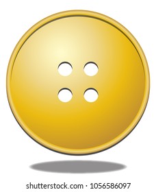 Gold Button Design Isolated On White Stock Vector (Royalty Free ...