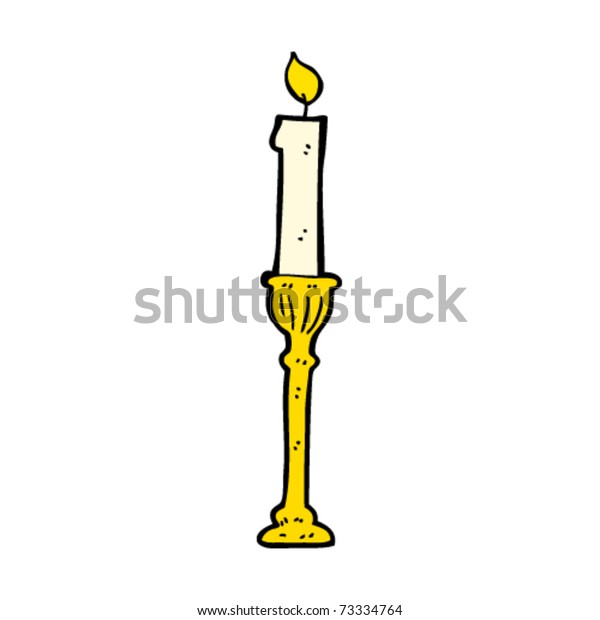 Gold Candlestick Cartoon Stock Vector (Royalty Free) 73334764