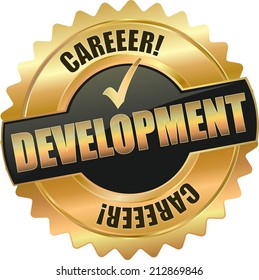 Gold Career Development Sign Stock Vector (Royalty Free) 212869846 ...