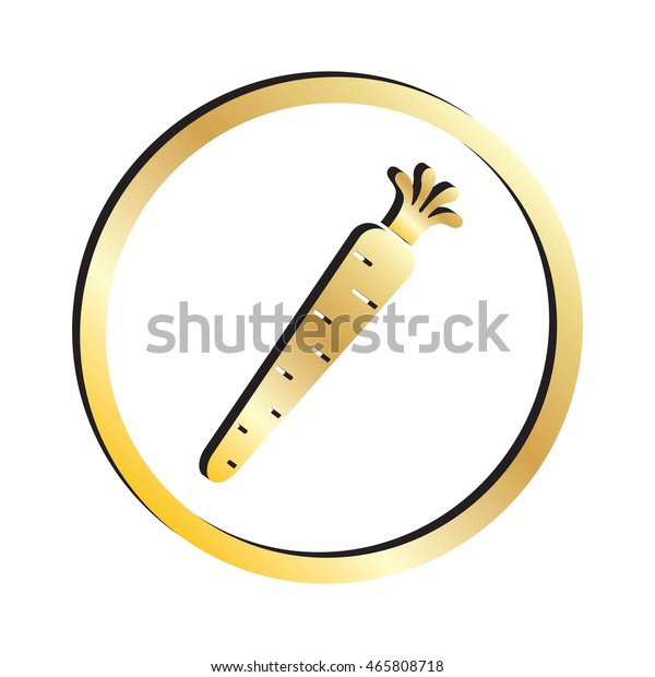 Gold Carrot Icon Stock Vector (Royalty Free) 465808718 | Shutterstock