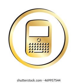 Gold Cell Phone Icon Stock Vector (Royalty Free) 469957544 | Shutterstock