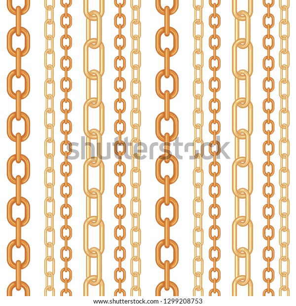 Gold Chain Jewelry Seamless Pattern Isolated Stock Vector (Royalty Free ...