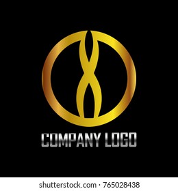Gold Circle Logo Design Template Stock Vector (Royalty Free) 765028438 ...