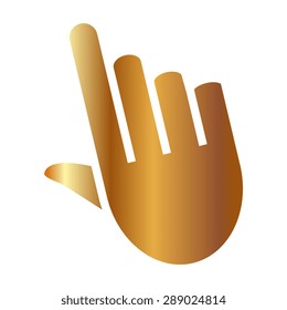 Gold Click Hand Icon Stock Vector (Royalty Free) 289024814 | Shutterstock