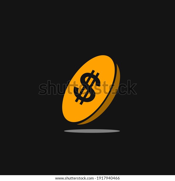 Gold Coins Logo Design Vector Stock Vector (Royalty Free) 1917940466 ...