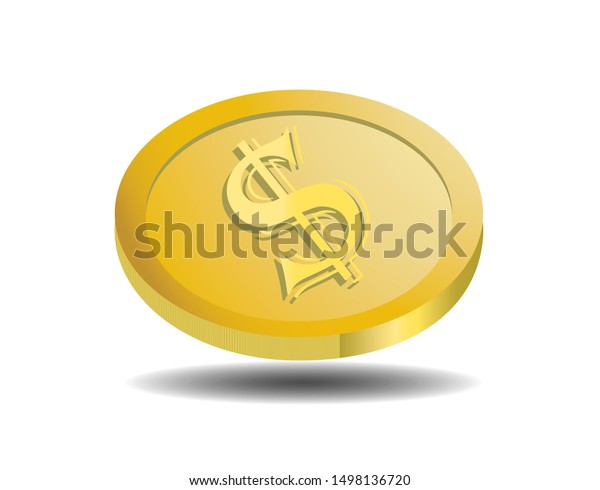 Gold Coins Side View Isolated On: เวกเตอร์สต็อก (ปลอดค่าลิขสิทธิ์ ...