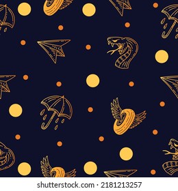 Gold Collection Mystical Celestial Simple Minimalism Stock Vector ...