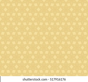 Gold Color Fantasy Geometry Pattern Floral Stock Vector (Royalty Free ...