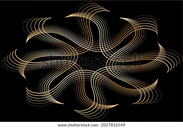 Gold Color Line Patternglod Line Eps Stock Vector (Royalty Free ...