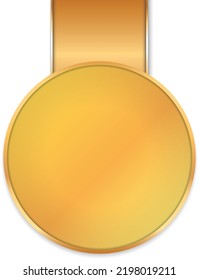 Gold Colored Round Award Banner Gold Stock Vector (Royalty Free ...