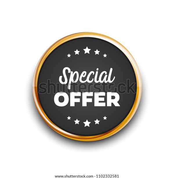 Gold Colored Special Offer Circle Banner Stock Vector (Royalty Free ...