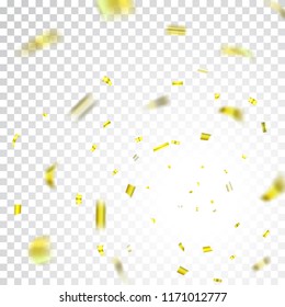 Gold Confetti Explosion Celebration Isolated On Stock Vector (Royalty ...