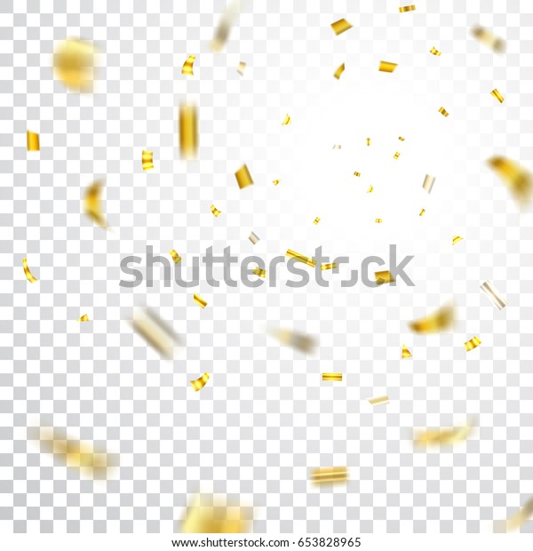 Gold Confetti Explosion Celebration Isolated On Stock Vector (Royalty ...
