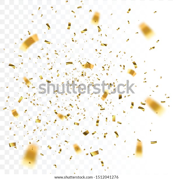 Gold Confetti Isolated On White Background Stock Vector (Royalty Free ...