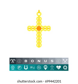 Gold Cross Icon Stock Vector (Royalty Free) 699442201 | Shutterstock