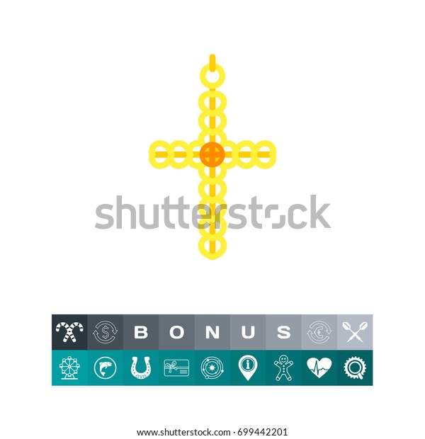 Gold Cross Icon Stock Vector (Royalty Free) 699442201 | Shutterstock