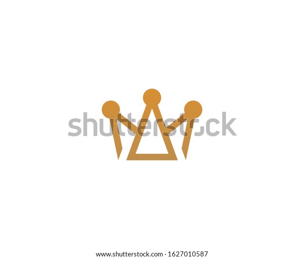 Gold Crown Logo Royal Vector Stock Vector (Royalty Free) 1627010587 ...