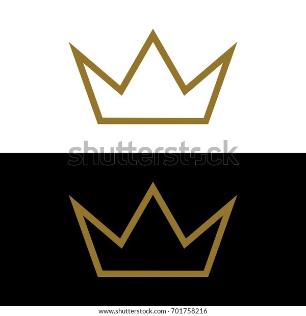 Gold Crown Logo Template Stock Vector (Royalty Free) 701758216