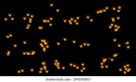 Gold Crown Shapes Falling On Black Stock Vector (Royalty Free ...