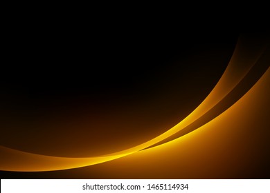 Gold Curve Abstract Pattern On Dark Stock Vector (Royalty Free ...