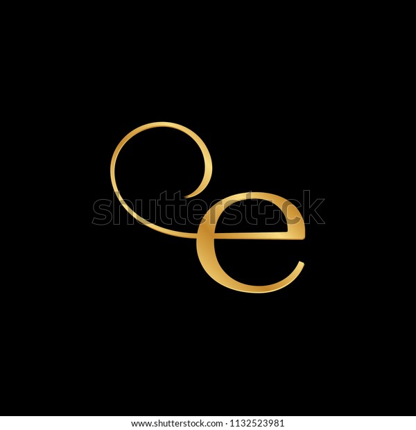 Gold Decorative Letter E Stock Vector (Royalty Free) 1132523981 ...