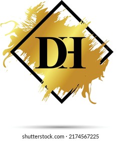 Gold Dh Logo Symbol Vector Art Stock Vector (Royalty Free) 2174567225 ...