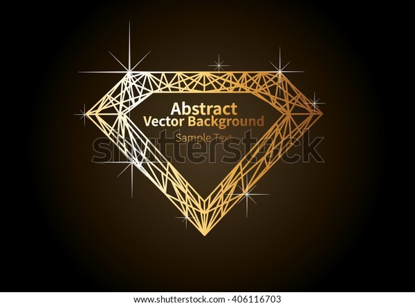 Gold Diamond Vector Stock Vector (Royalty Free) 406116703 | Shutterstock