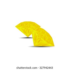 Gold Diamonds Vector Polygon Stock Vector (Royalty Free) 327942443