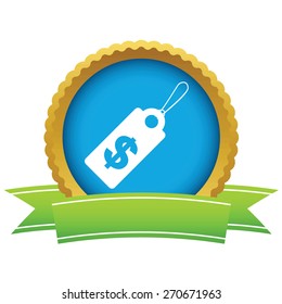 Gold Dollar Tag Logo On White Stock Vector (Royalty Free) 270671963 ...