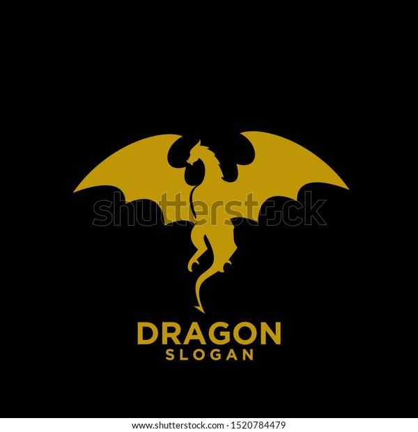 Gold Dragon Logo Icon Design Vector Stock Vector (Royalty Free ...