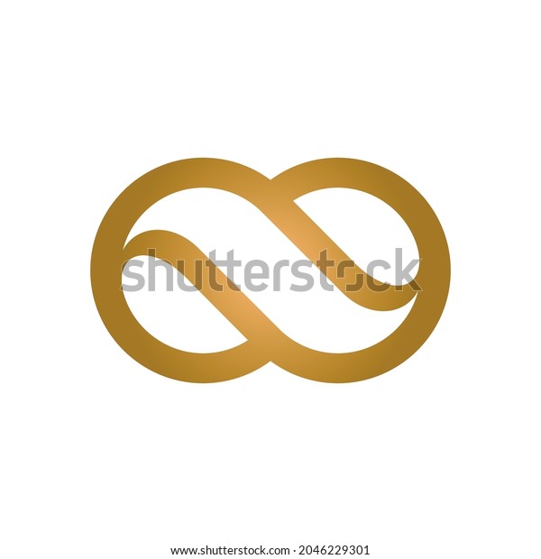 Gold Elegant Infinity Symbol Icon Vector Stock Vector (Royalty Free ...
