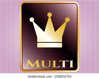 Golden Crown Frame Gamble Casino Stock Vector (Royalty Free) 1207909816 ...
