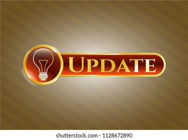 Shiny Emblem Light Bulb Icon Unravel Stock Vector (Royalty Free) 1209417034