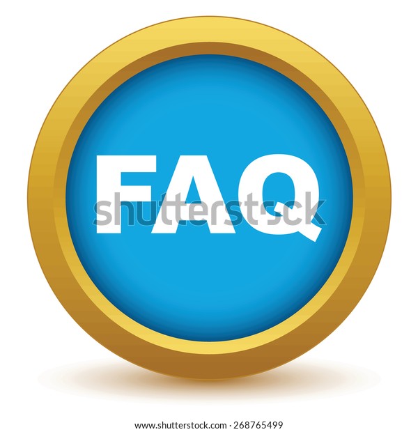 Gold Faq Icon On White Background Stock Vector (Royalty Free) 268765499 ...