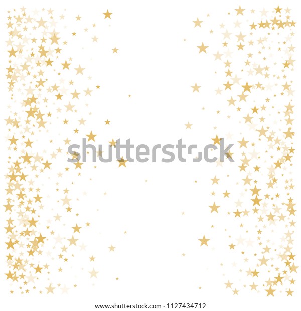 Gold Flying Stars Confetti Vector Background Stock Vector (Royalty Free ...