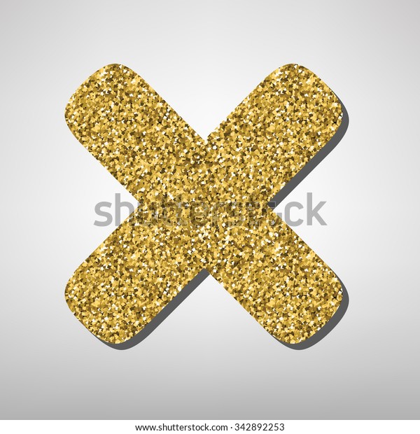 Gold Font Type Letter X Uppercase Stock Vector (Royalty Free) 342892253 ...