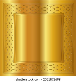 Gold Frame Design Template Elegant Element Stock Vector (Royalty Free ...