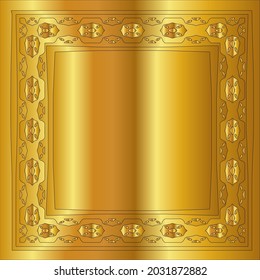 Gold Frame Design Template Elegant Element Stock Vector (Royalty Free ...