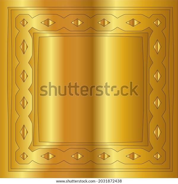 Gold Frame Design Template Elegant Element Stock Vector (Royalty Free ...