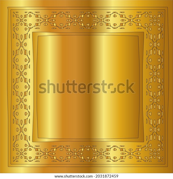 Gold Frame Design Template Elegant Element Stock Vector (Royalty Free ...